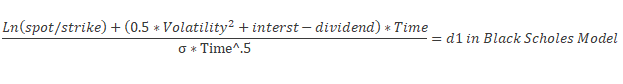 An alternative calculation of the Black Scholes formula for effective ...